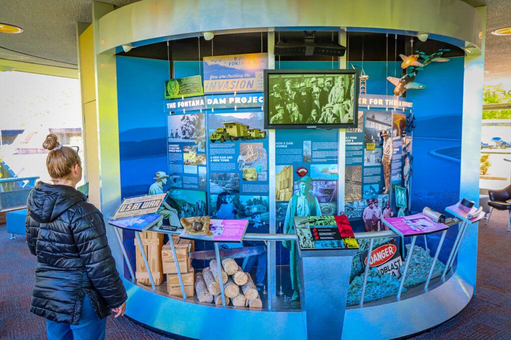 Exploring the Fontana Dam and Visitors Center on Lake Fontana NC - Blue ...